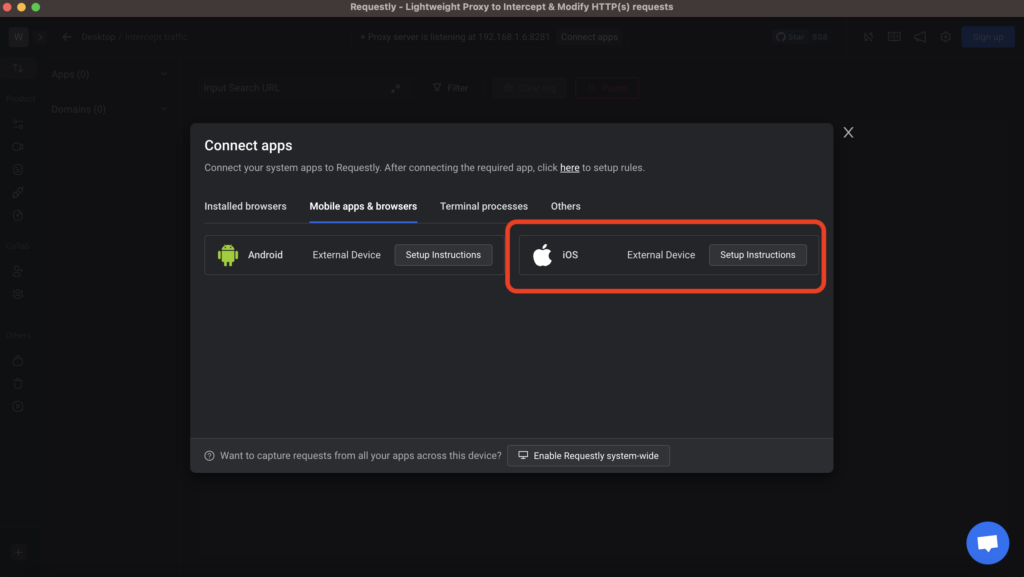 How to Inspect & Modify HTTP traffic from iOS Apps - Requestly