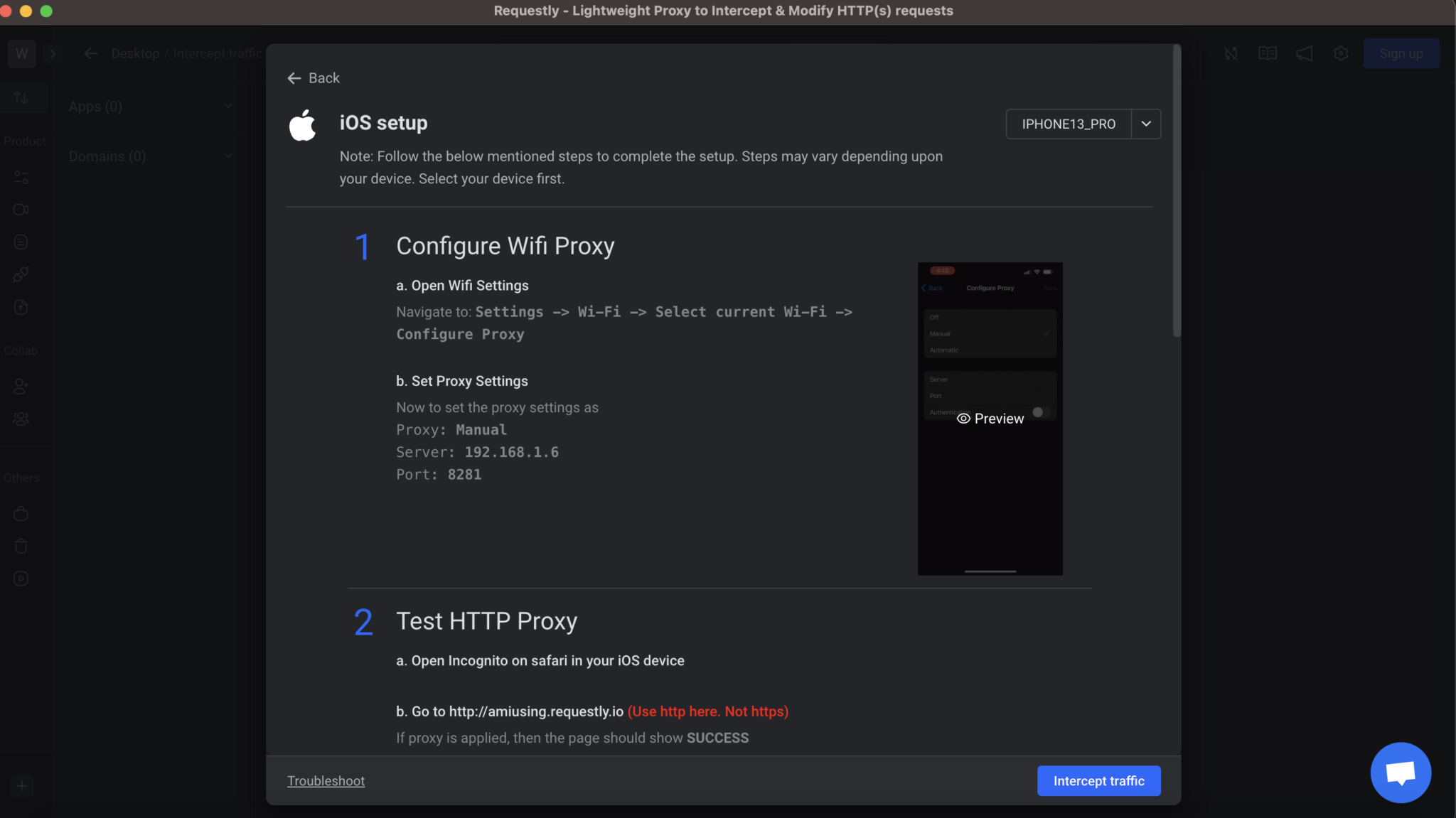 How to Inspect & Modify HTTP traffic from iOS Apps - Requestly