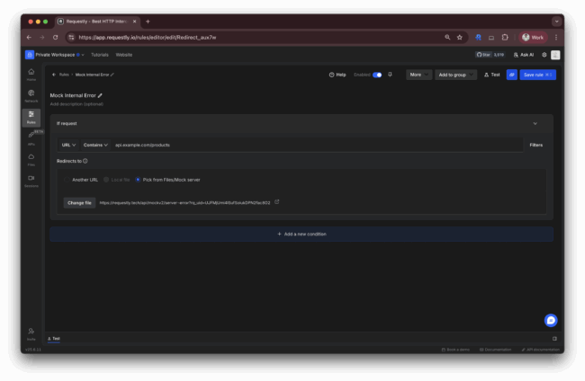 Simulate HTTP Status codes — 400, 404, 500, etc using Requestly