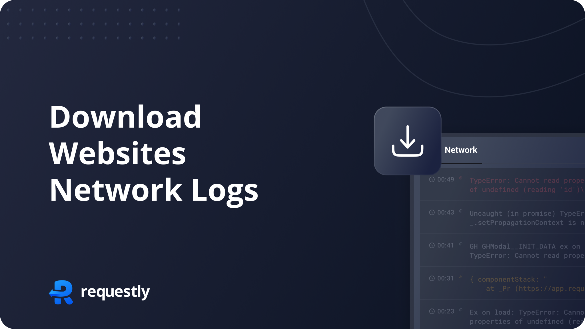 How to download network logs using Requestly SessionBook?