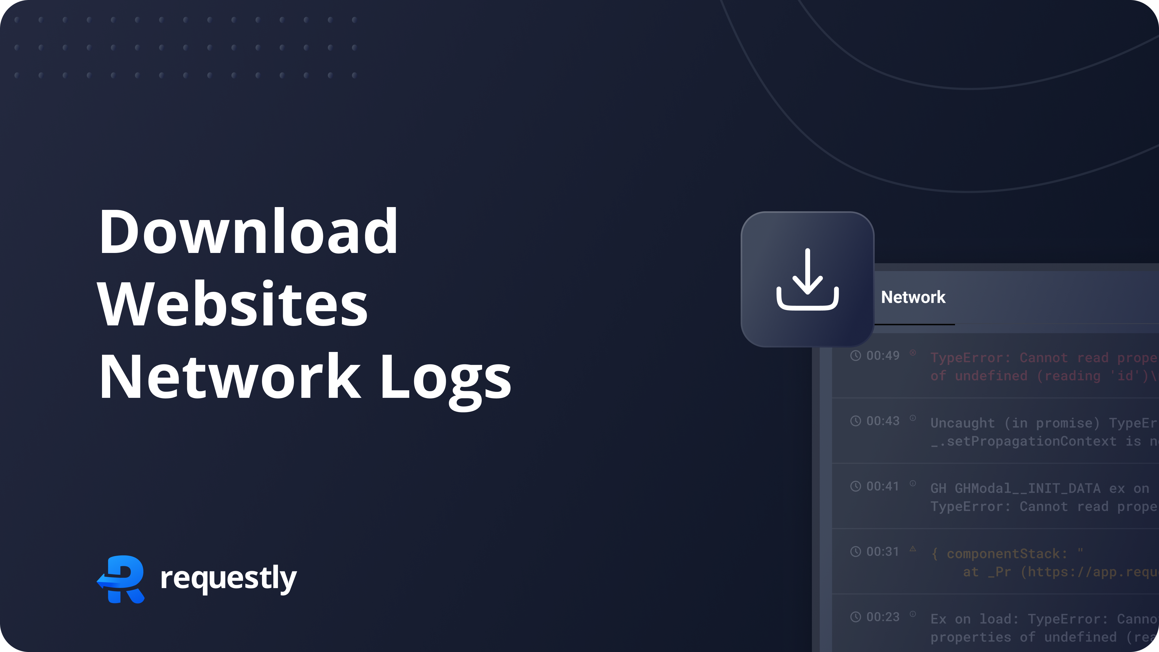 How to download network logs using Requestly SessionBook?