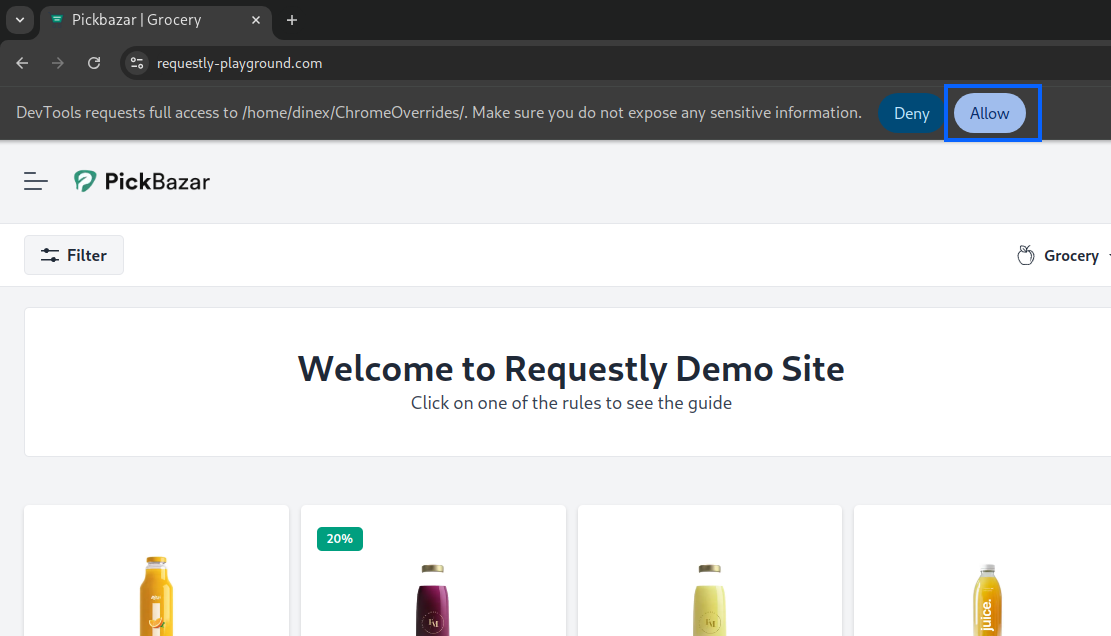 How to use Chrome DevTools as a Request Interceptor