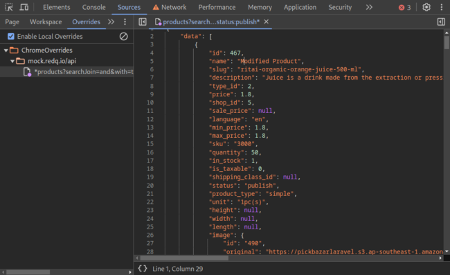 How to use Chrome DevTools as a Request Interceptor