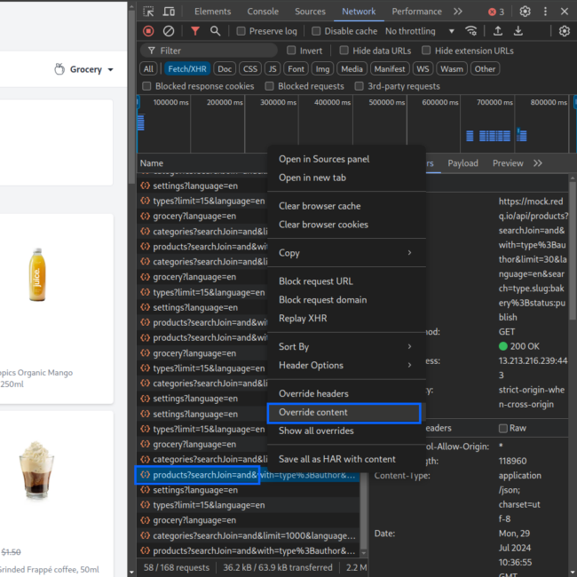 How to use Chrome DevTools as a Request Interceptor