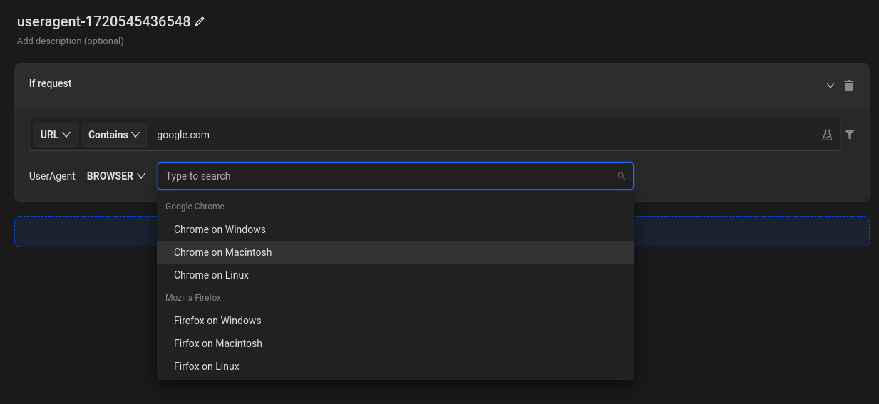 How to set Custom userAgent string