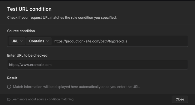 How to load Prebid.js from staging sever on production?