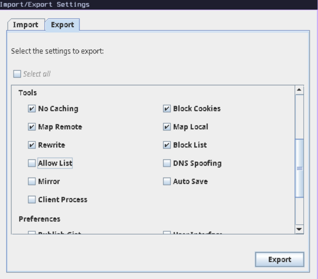 How to Import settings from Charles proxy