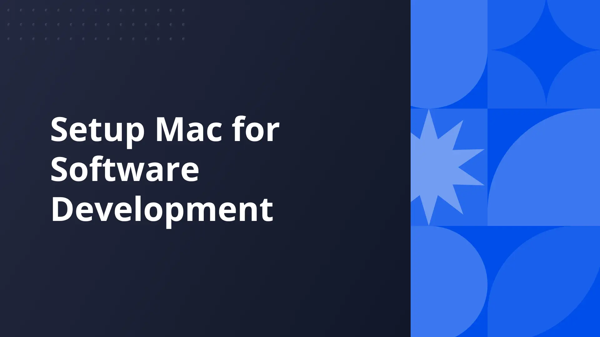 How to Setup an Apple Mac for Software Development